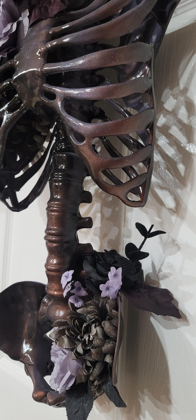 Dusky Moody Halloween Skeleton Floral Ribcage - Etsy