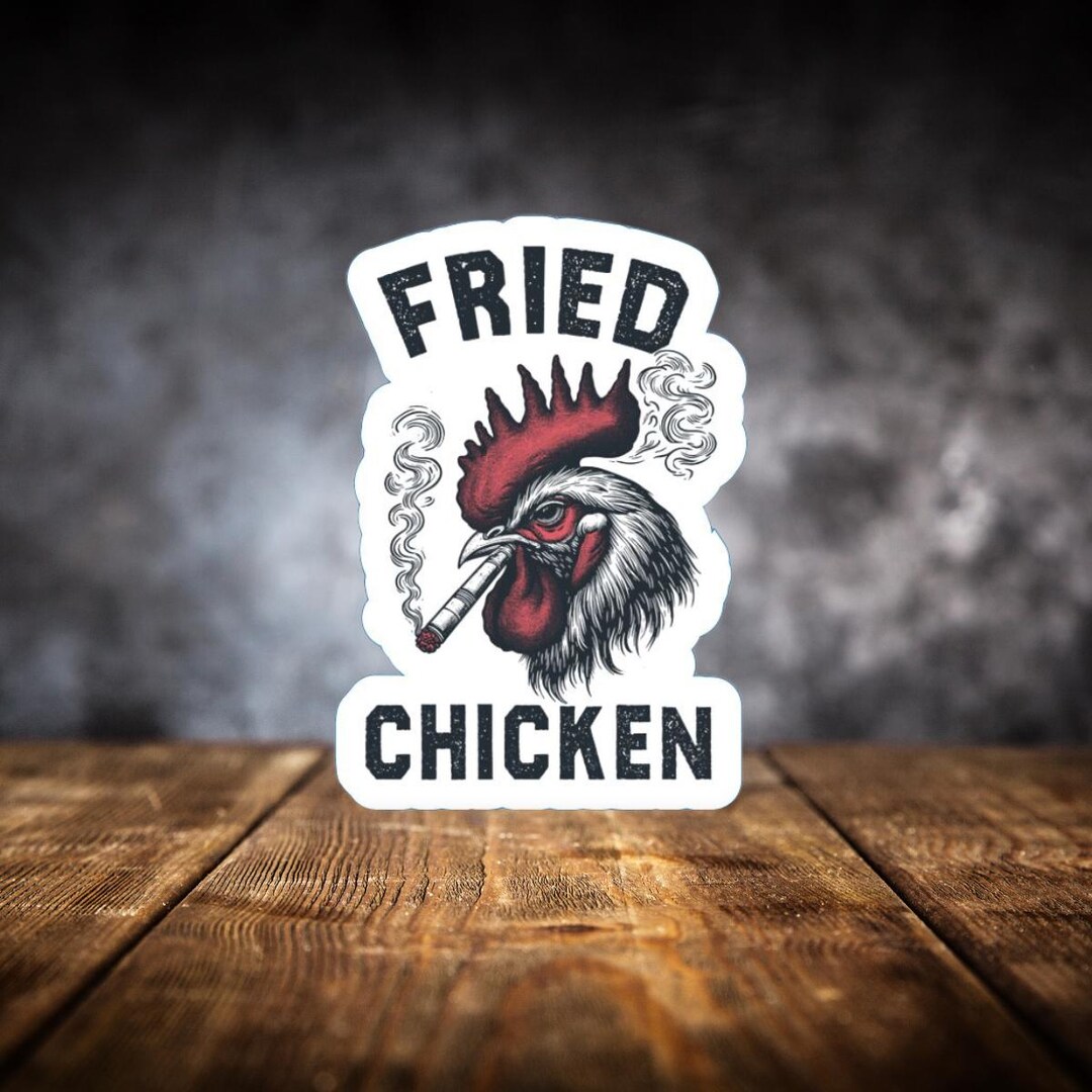 Fried Chicken Sticker - Die Cut Sticker - Notebook Sticker - Water ...