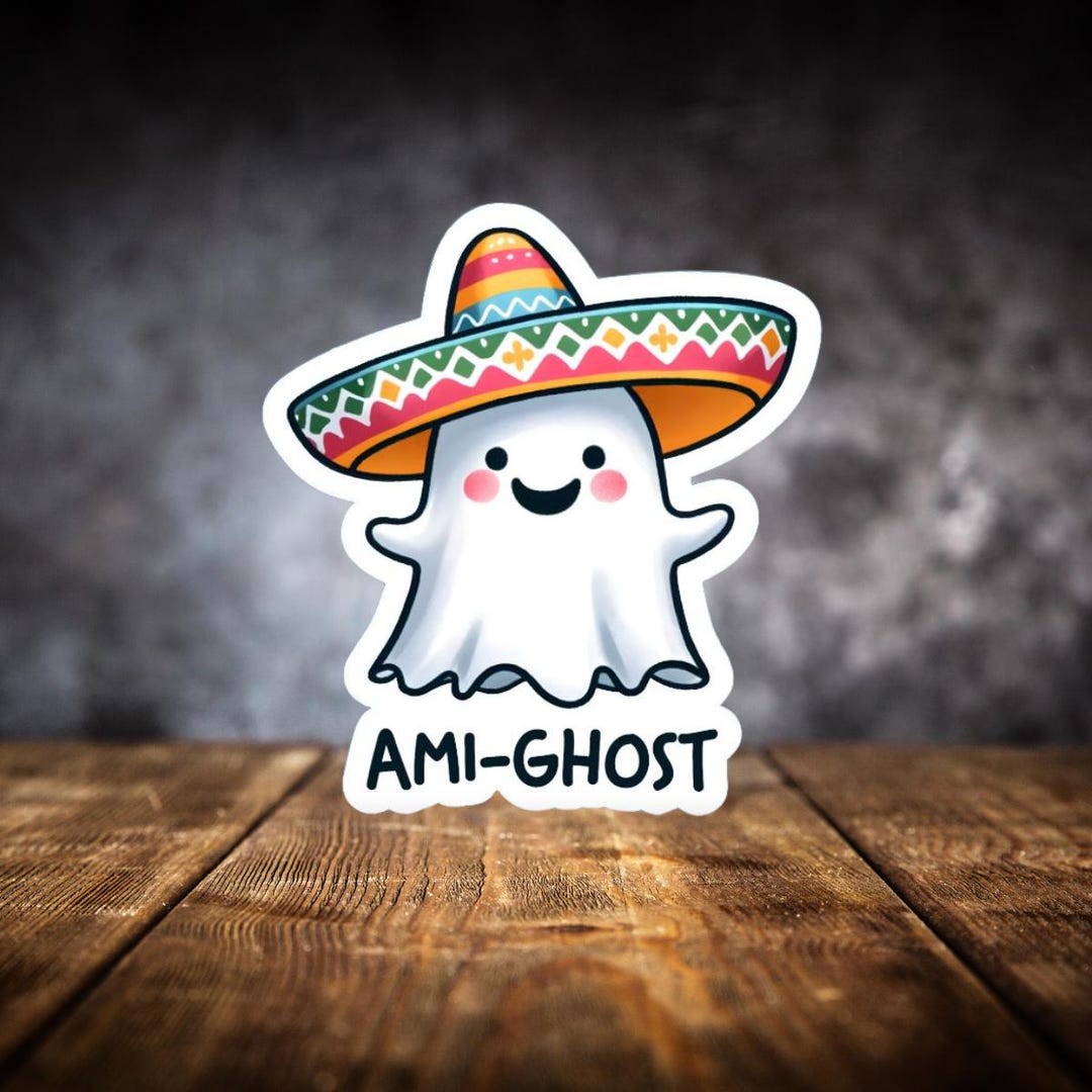 Ami-ghost Sticker - Die Cut Sticker - Water Resistant Sticker - Ghost ...