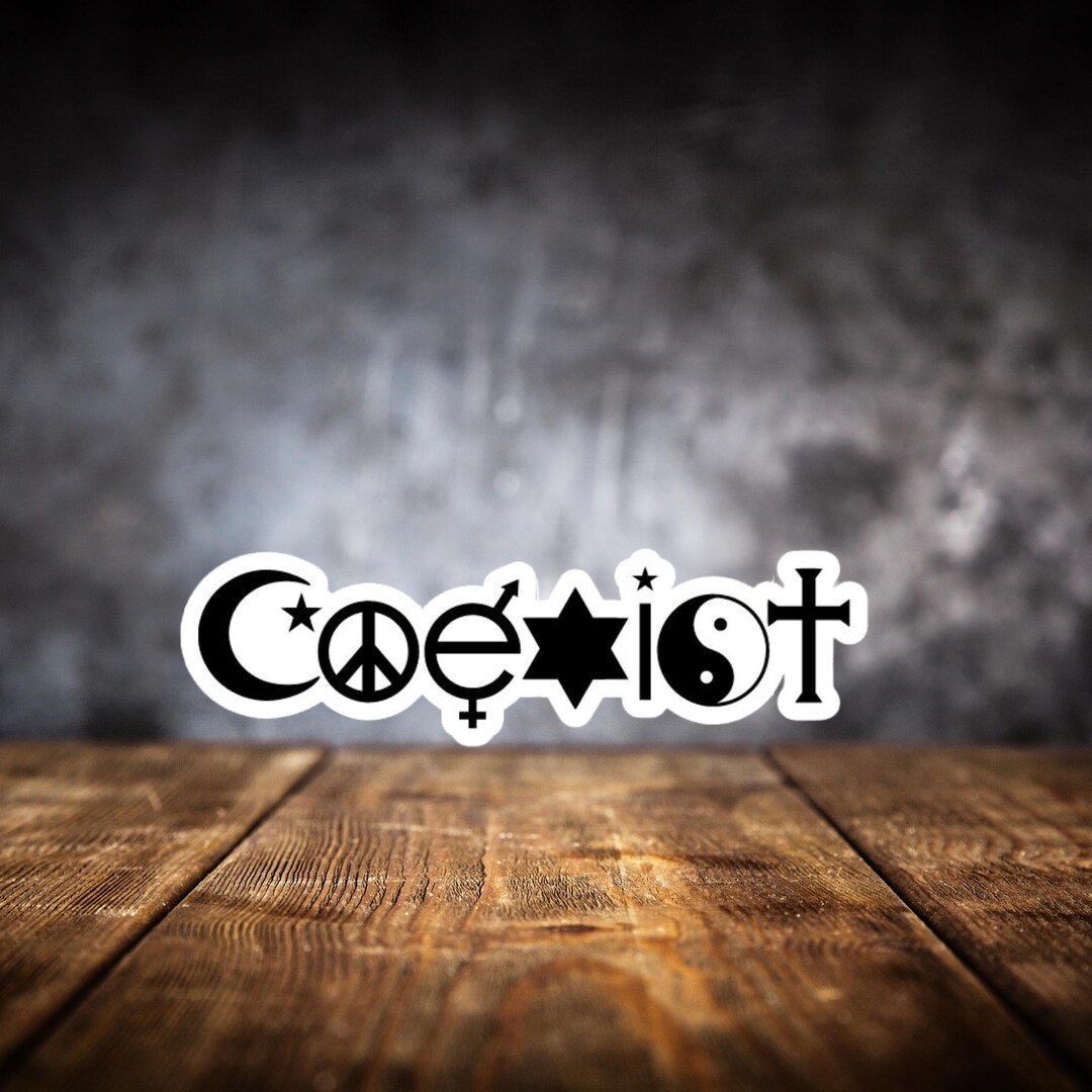 Coexist Sticker - Die Cut Sticker - Water Resistant Sticker ...