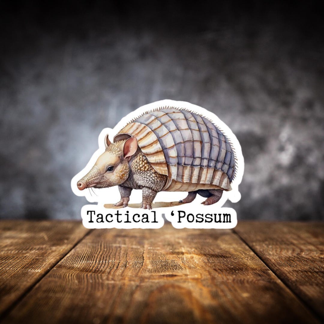 Tactical Possum Sticker - Die Cut Sticker - Water Resistant Sticker ...