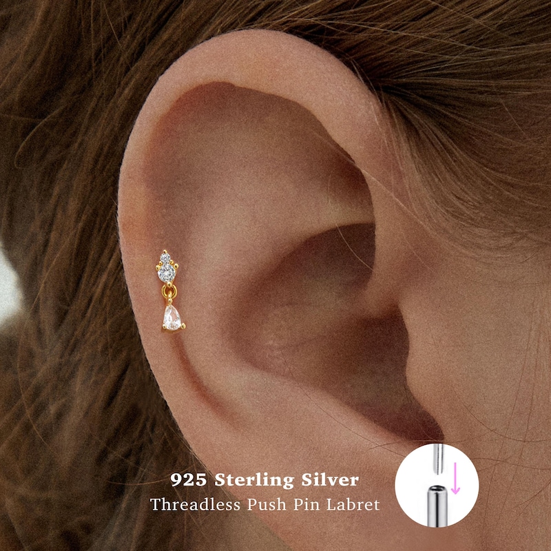 Silver Flat Back Dangle - Etsy