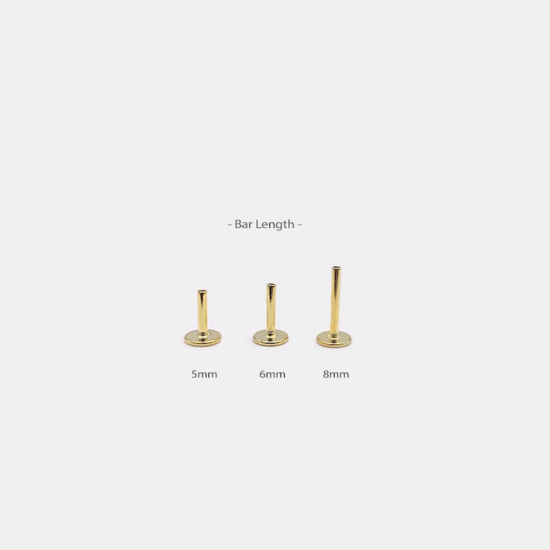 18g Push Pin Labret Stud 925 Sterling Silver Tiny Cz - Etsy