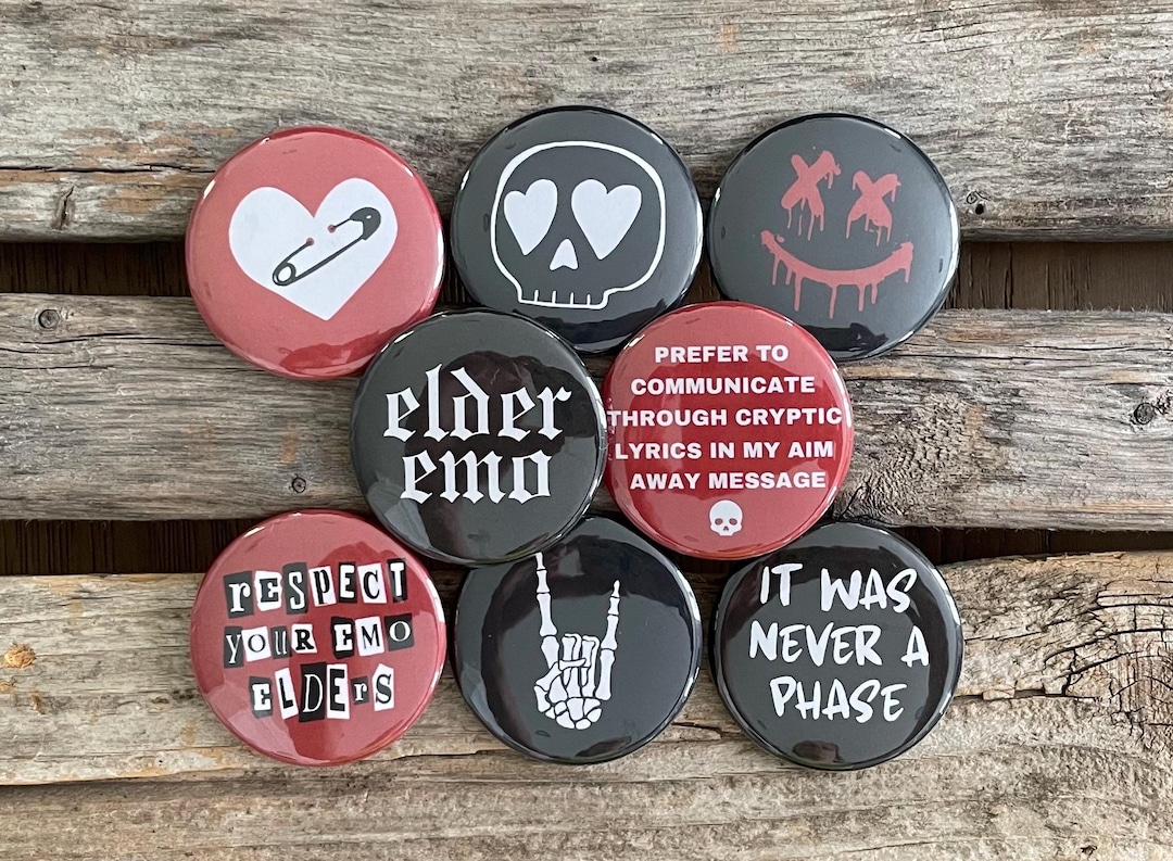 Elder Emo Buttons or Magnets: "it Was Never a Phase" Party Favors - Etsy