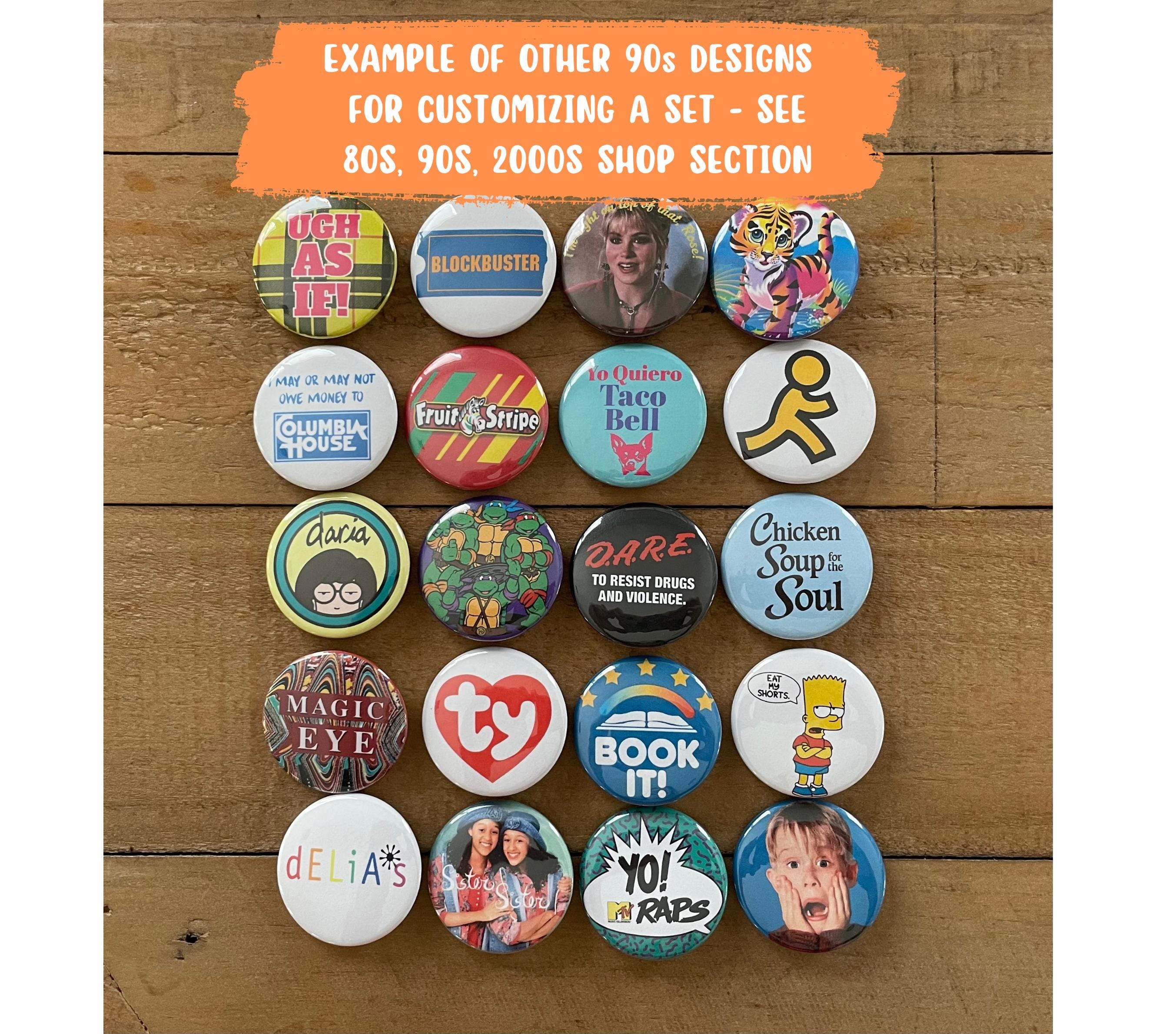 90s Hip Hop and R&B Buttons or Magnets: 90s Party Favors - Etsy