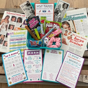 90s Nostalgia Gift Box: Pencil Case With Trinkets, Candy and Activities ...