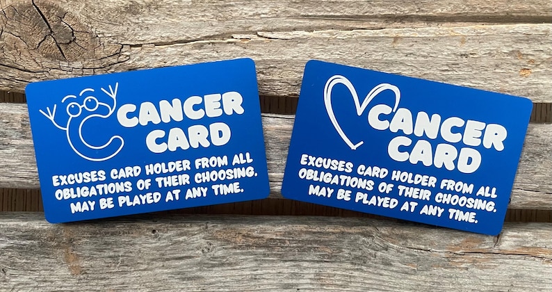 Funny Cancer Card: Comic Relief Gift, Metal Wallet Card - Etsy