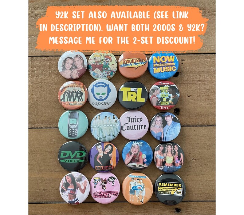 2000s Buttons or Magnets: 2000s Party Favors - Etsy