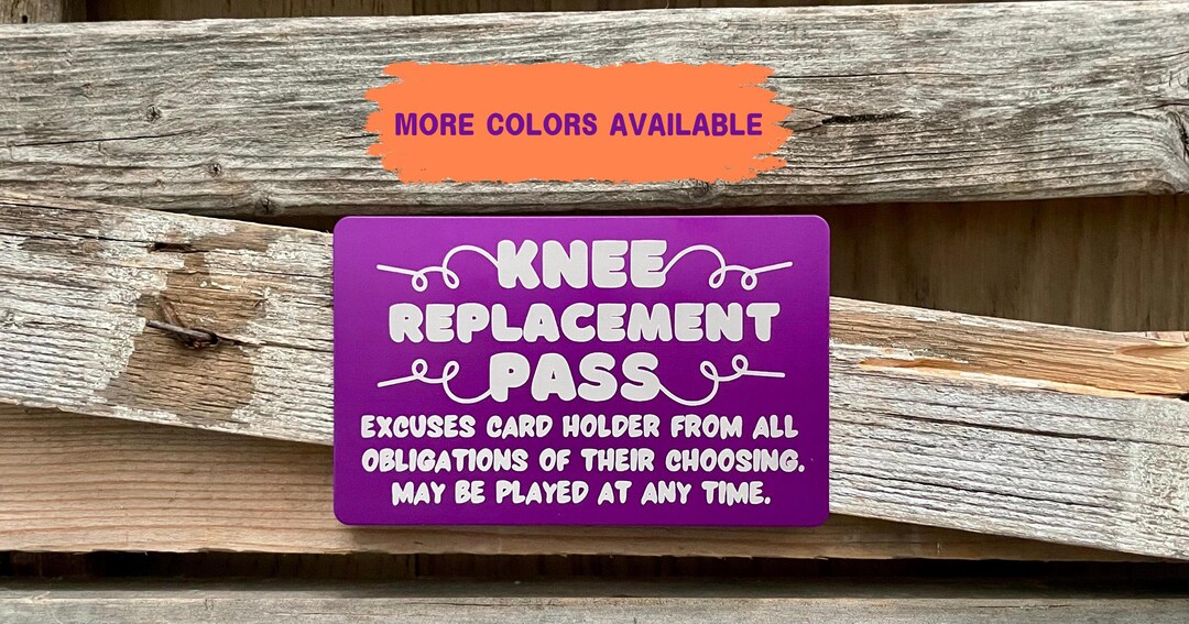 Knee Replacement Card, Knee Replacement Surgery, Knee Surgery Gift ...