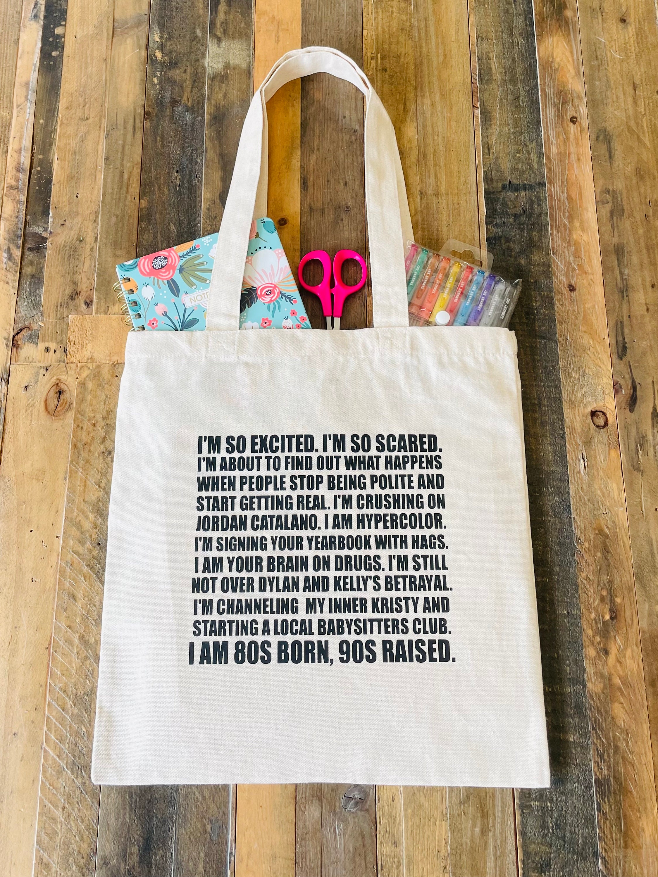 90s Tote Bag 90s Nostalgia Tote Bag 90s Gift I'm so - Etsy