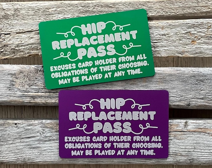 Hip Replacement Card, Hip Surgery Recovery Gift Idea | Funny Get Well ...