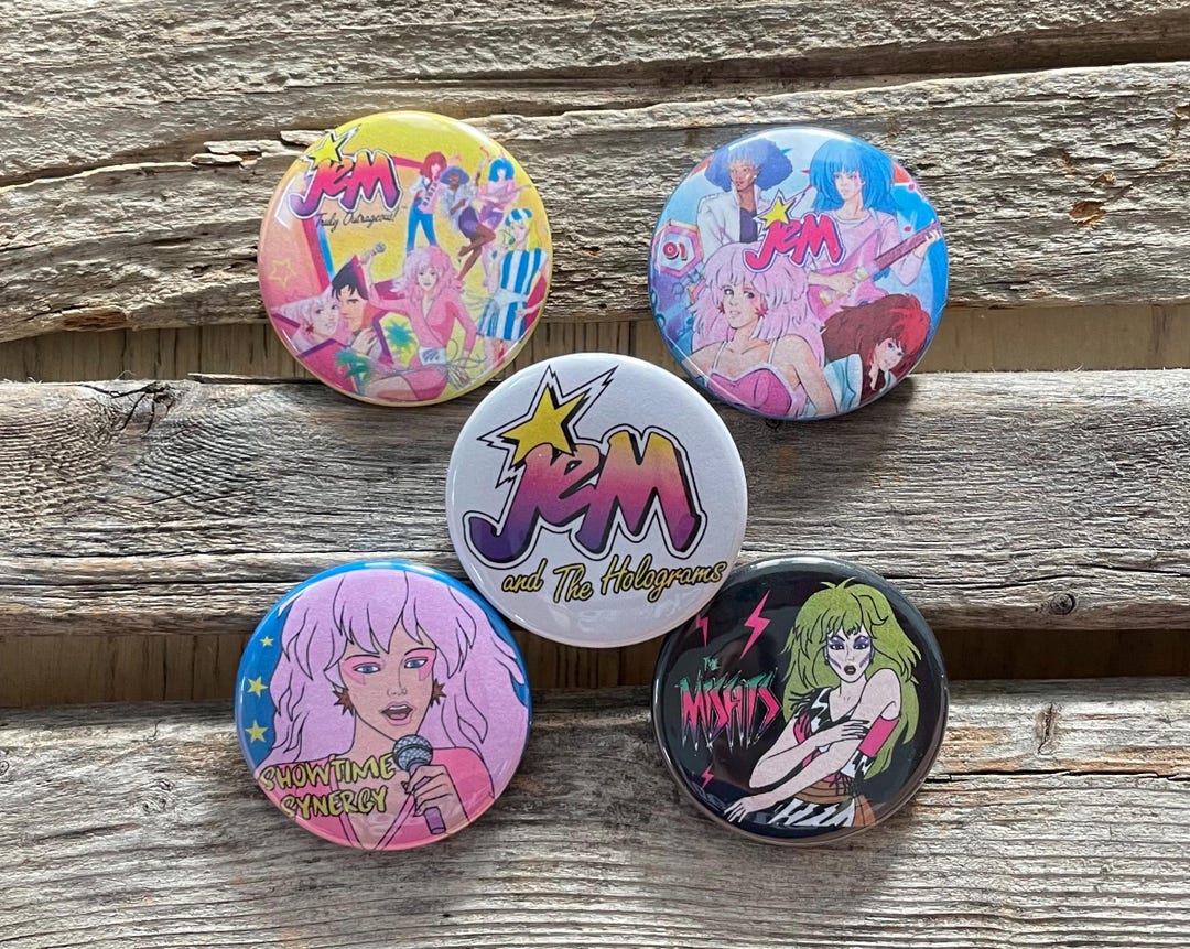 Jem and the Holograms Buttons or Magnets: 80s Party Favors - Etsy