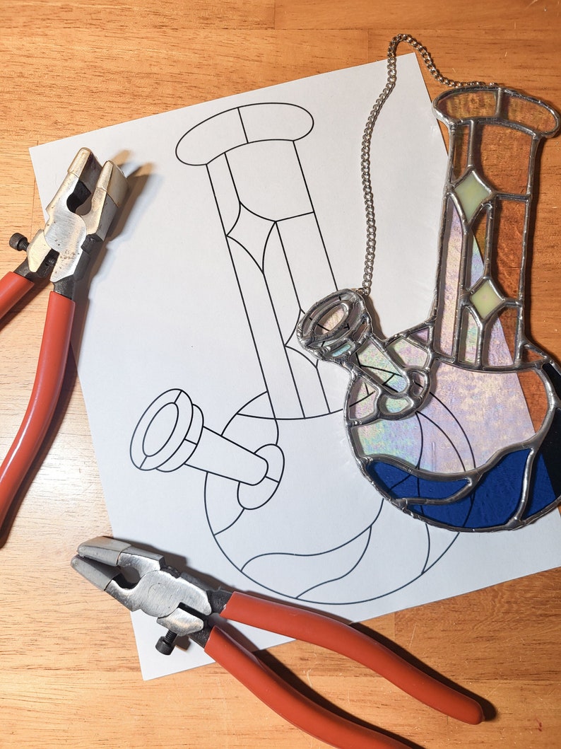 Hobby Pattern for Stained Glass Bong - Etsy