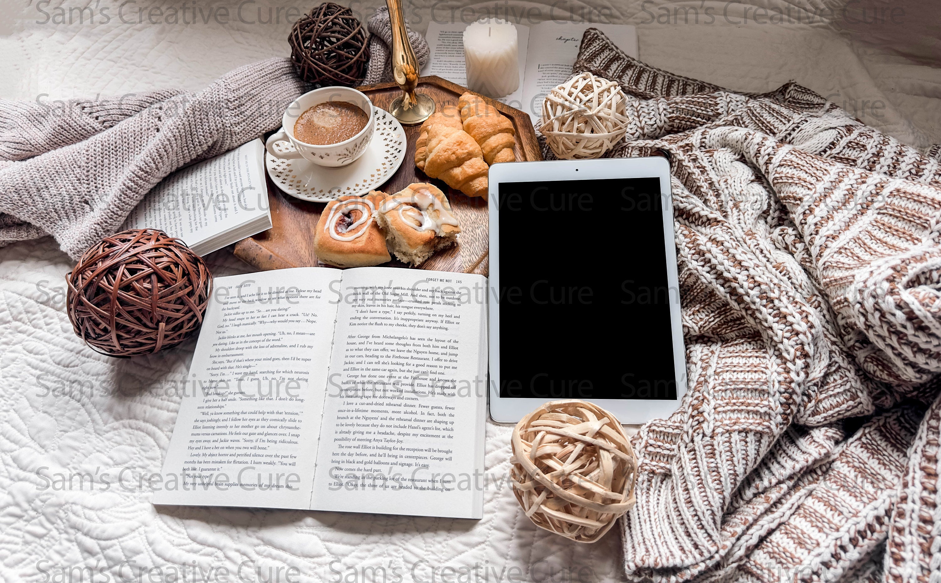 Creamy Comfort Book Cover Mockup Pack 9 Book Cover Mockups for Authors ...