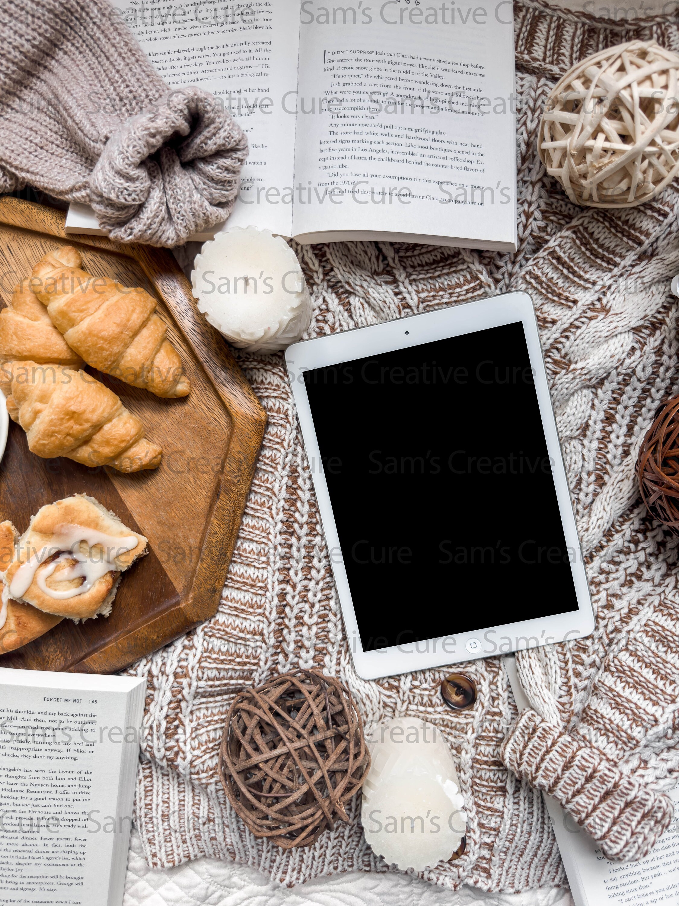 Creamy Comfort Book Cover Mockup Pack 9 Book Cover Mockups for Authors ...
