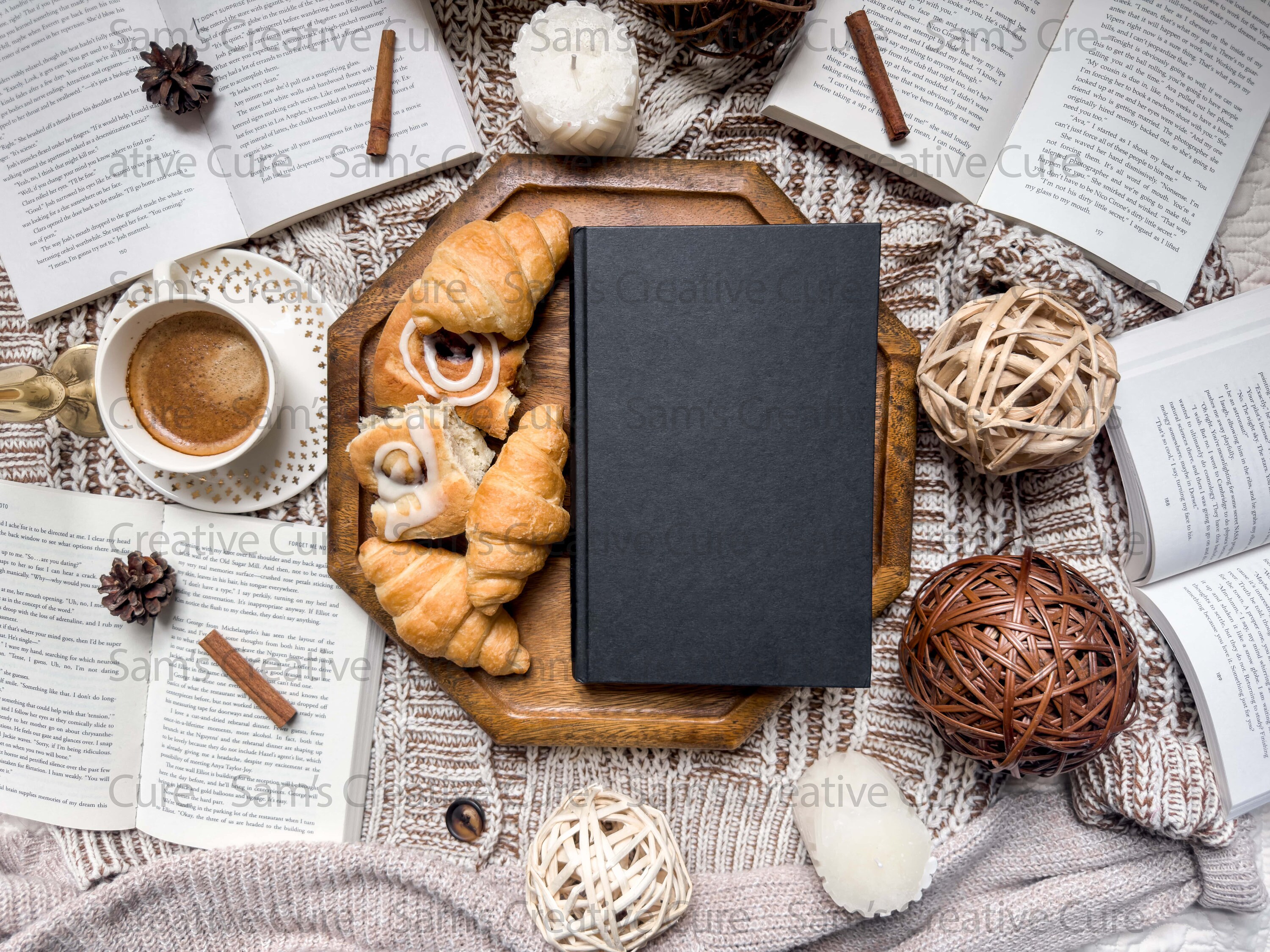 Creamy Comfort Book Cover Mockup Pack 9 Book Cover Mockups for Authors ...