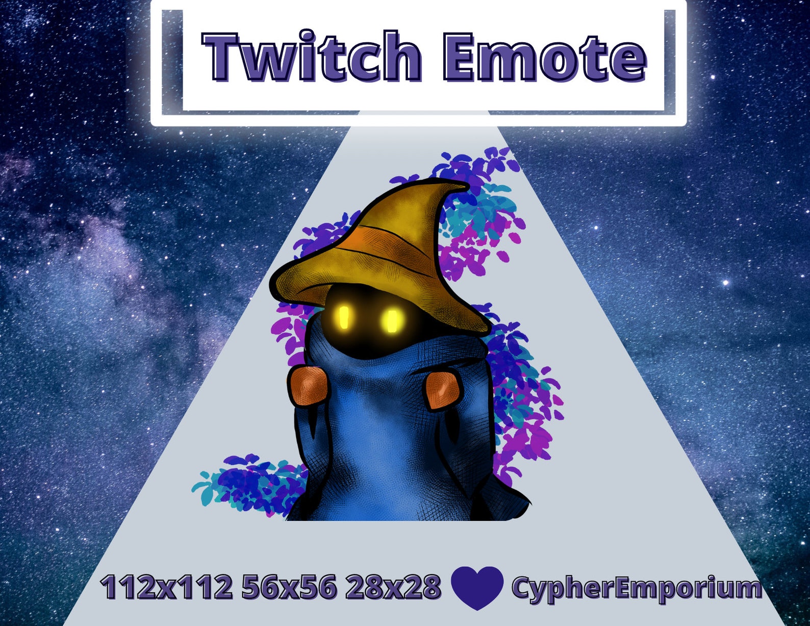 Video Game Final Fantasy Black Mage Twitch Stream Emote, Youtube Emote ...