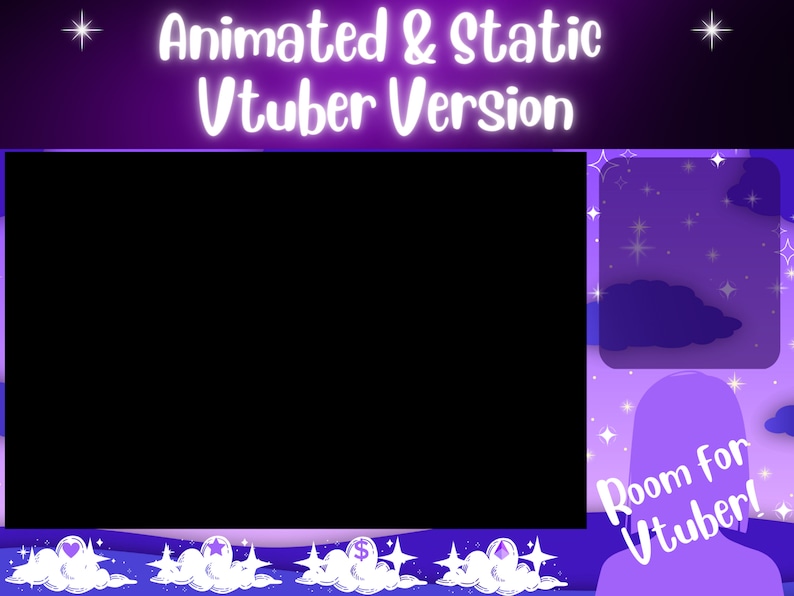 Twitch Stream Vtuber Overlay Package | Celestial | Instant Download ...
