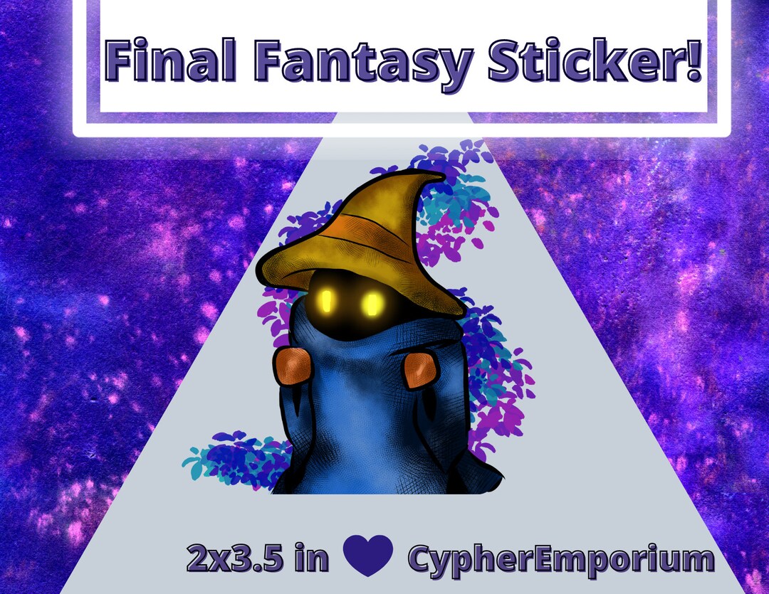Video Game Sticker Final Fantasy Black Mage PNG Sticker Printable ...