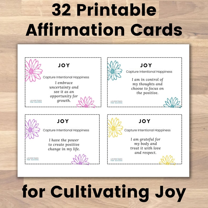 Affirmation Cards to Cultivate Intentional Happiness - Etsy