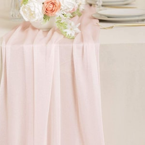 10ft 14 Ft Pink Sheer Table Runner Wedding Table Decor - Etsy