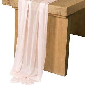 10ft 14 Ft Pink Sheer Table Runner Wedding Table Decor - Etsy