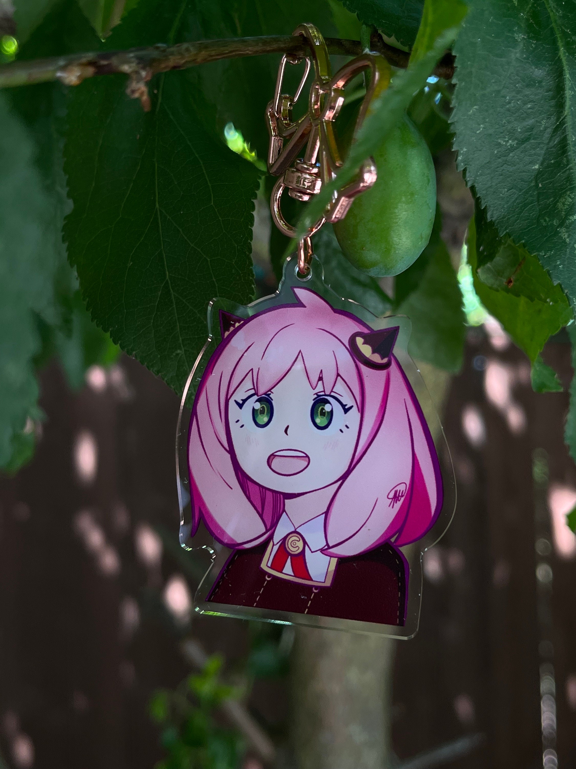 Anime Spy Family Keychain Anya Cute Backpack Charm Acrylic Double-sided ...