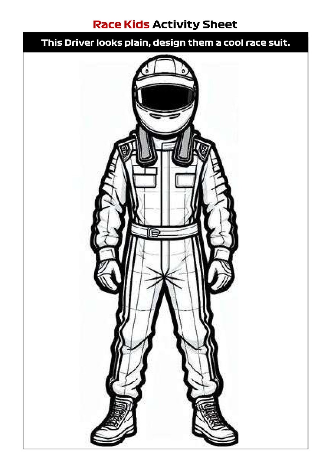 Kids Formula 1 Activity Pack - Etsy