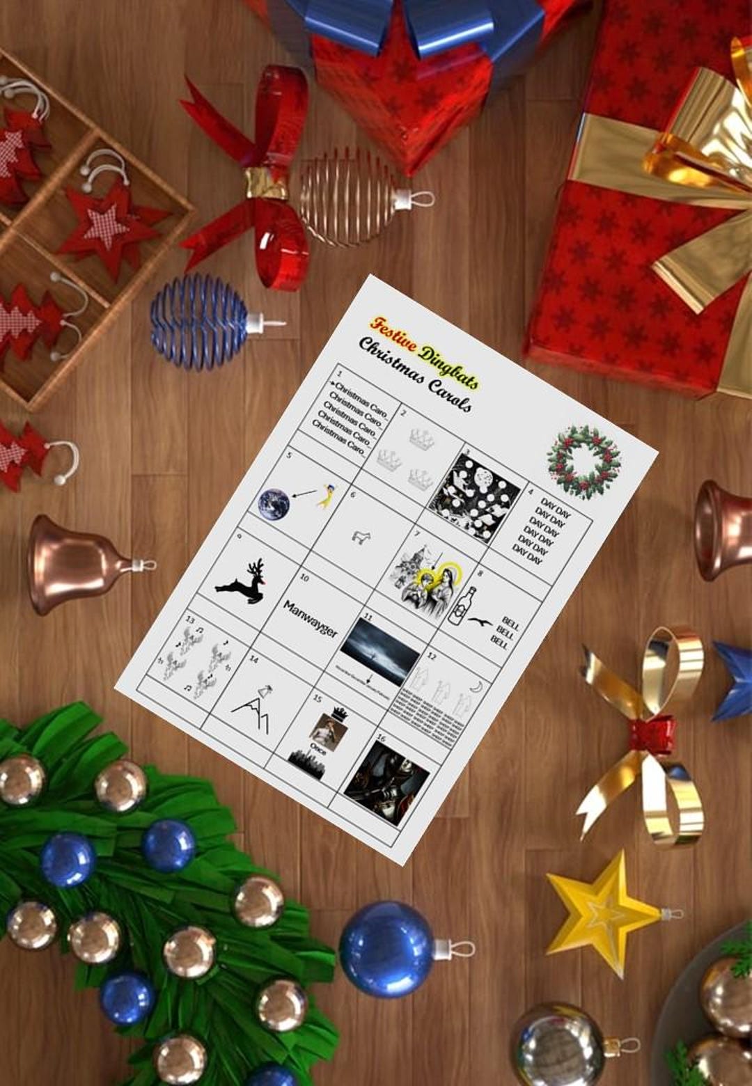 Festive Dingbats - Christmas Carol Edition - Etsy UK