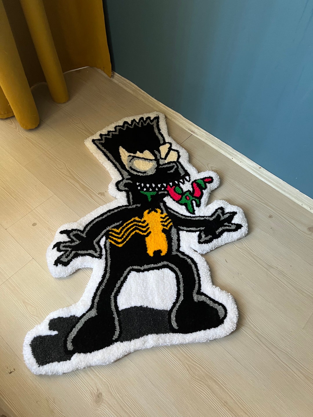 Custom Simpson Bart Tufted Rug Simpsons %100 Handmade - Etsy