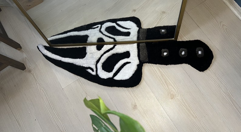 Scream Ghost Face Knife Rug Ghost Face Killer Tufting %100 - Etsy