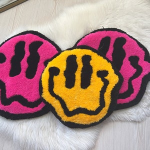 Trippy Smile Tufted Rug | Custom Smile Rug - Etsy