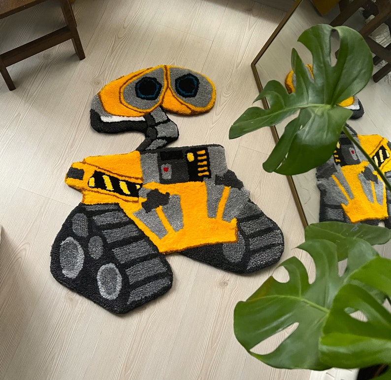 Wall-e Robot Tufted Rug Wall E Disney Tufting Custom - Etsy