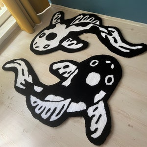 Koi Yin Yang Fish Rug | Custom Asian Tufted Rug | Fluffy & Soft Tufting ...