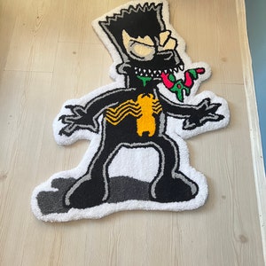 Custom Simpson Bart Tufted Rug Simpsons %100 Handmade - Etsy