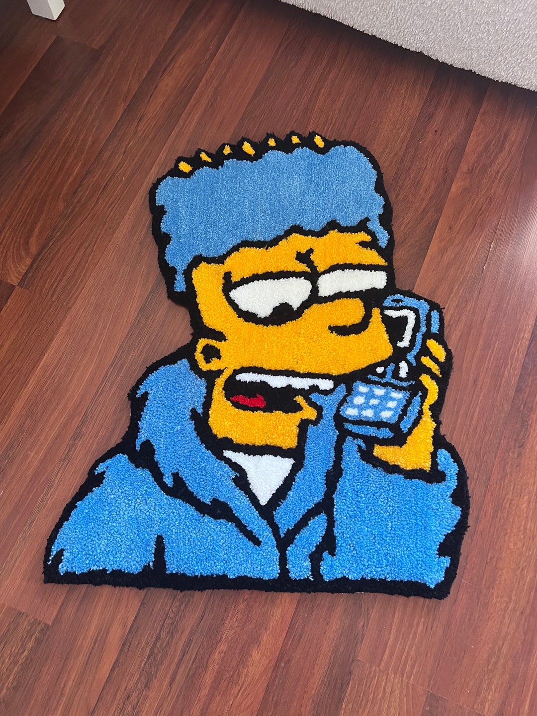 Blue Bart Simpson Rug the Simpsons Custom Tufted Rug - Etsy