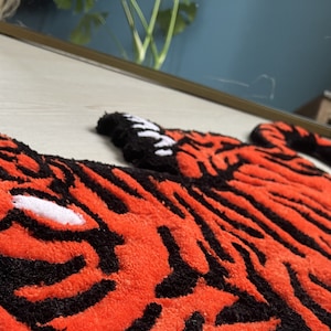 Orange Tiger Rug | Full Body Tiger | Fluffy Soft Tufted Rug - Etsy