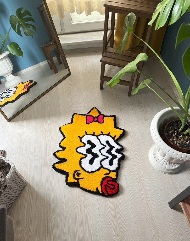 Simpson Tufted Rug Maggie Simpson Custom Rug the - Etsy