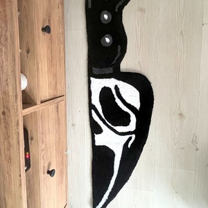 Scream Ghost Face Knife Rug Ghost Face Killer Tufting %100 Handmade Rug ...