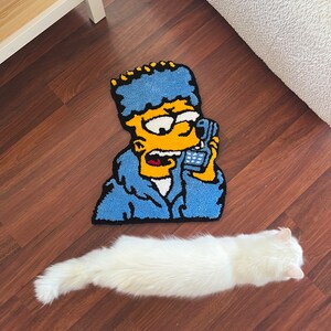 Blue Bart Simpson Rug the Simpsons Custom Tufted Rug - Etsy