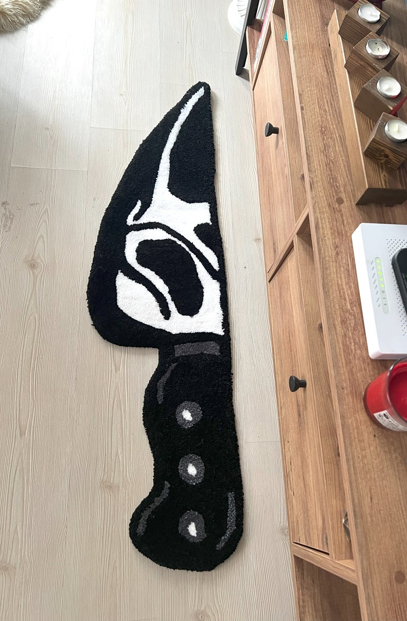 Scream Ghost Face Knife Rug Ghost Face Killer Tufting %100 - Etsy