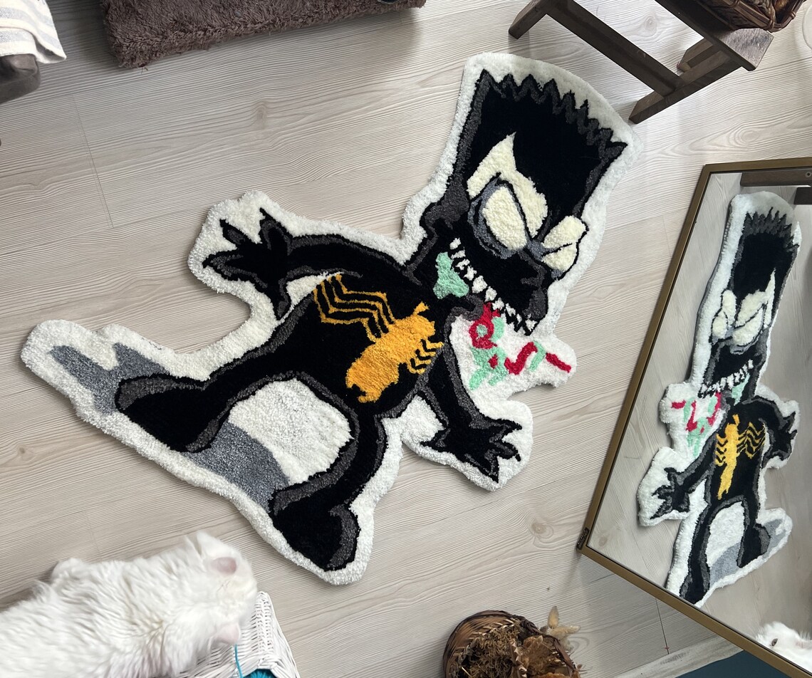 Custom Simpson Bart Tufted Rug Simpsons %100 Handmade - Etsy