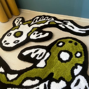 Koi Yin Yang Fish Tuft RUG | %100 Handmade | Asian Custom Tufting - Etsy