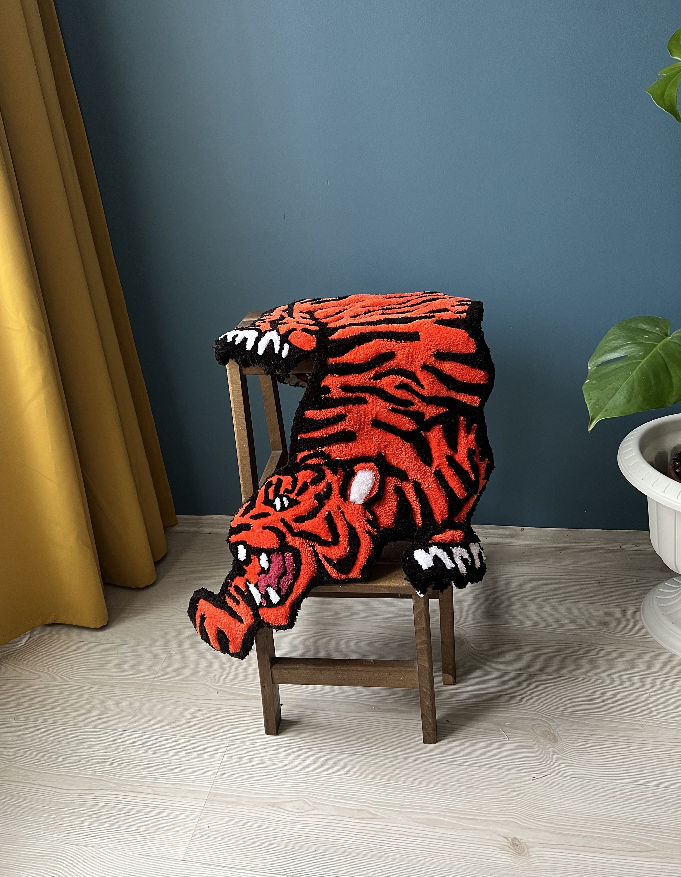 Orange Tiger Rug Full Body Tiger Fluffy Soft Tufted Rug - Etsy