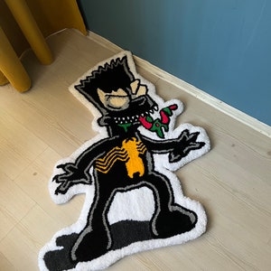 Custom Simpson Bart Tufted Rug Simpsons %100 Handmade - Etsy