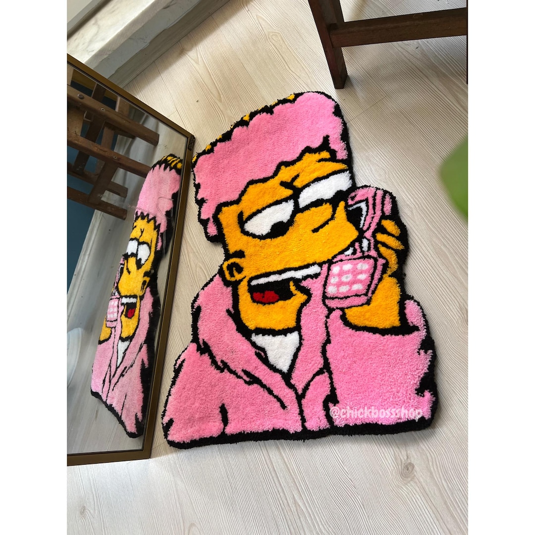 Bart Simpsons Tufted Rug - the Simpsons Tufted Custom Handmade Rug - Etsy