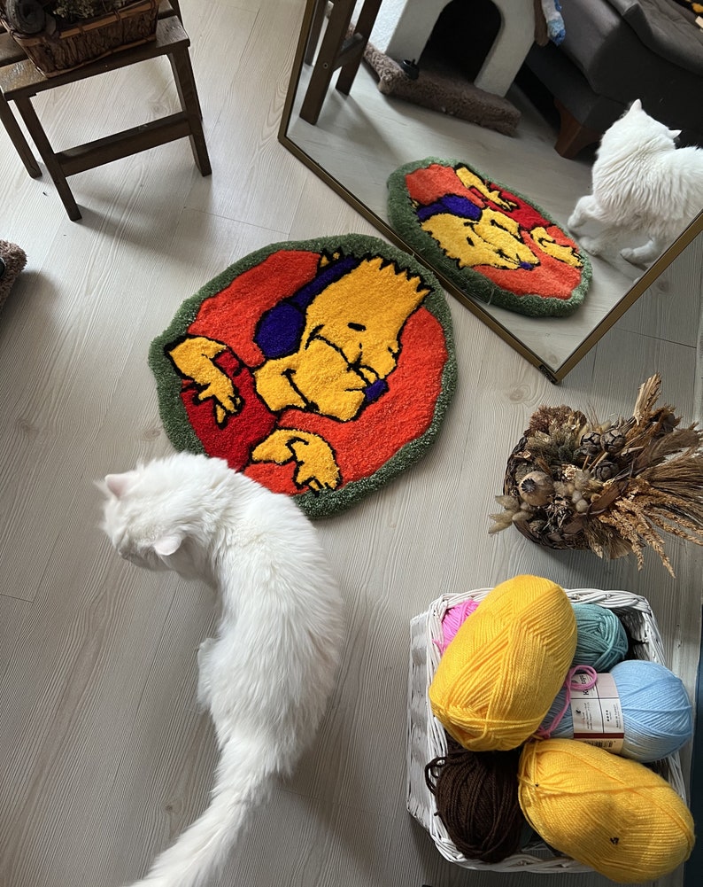 Simpson Fun Tufted Rug Bart Simpson Custom Rug Simpsons - Etsy