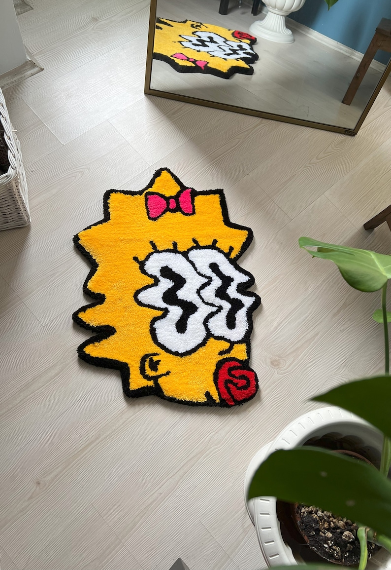 Simpson Tufted Rug Maggie Simpson Custom Rug the - Etsy