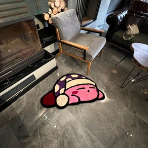 Purple Sleepy Tufted Rug Game Character Cute Rug Handmade Fluffy Rug - Etsy