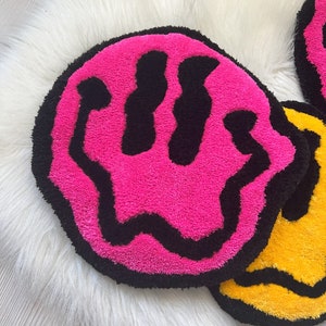 Trippy Smile Tufted Rug | Custom Smile Rug - Etsy